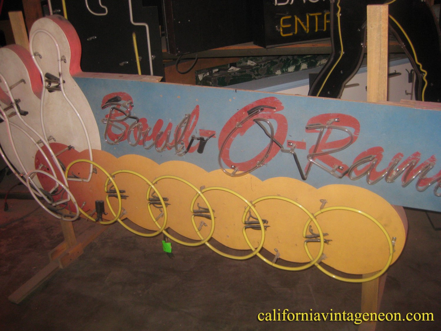 Restored BOWL O' RAMA /ANIMATED Neon Sign / Speed Adjustable! GORGEOUS!