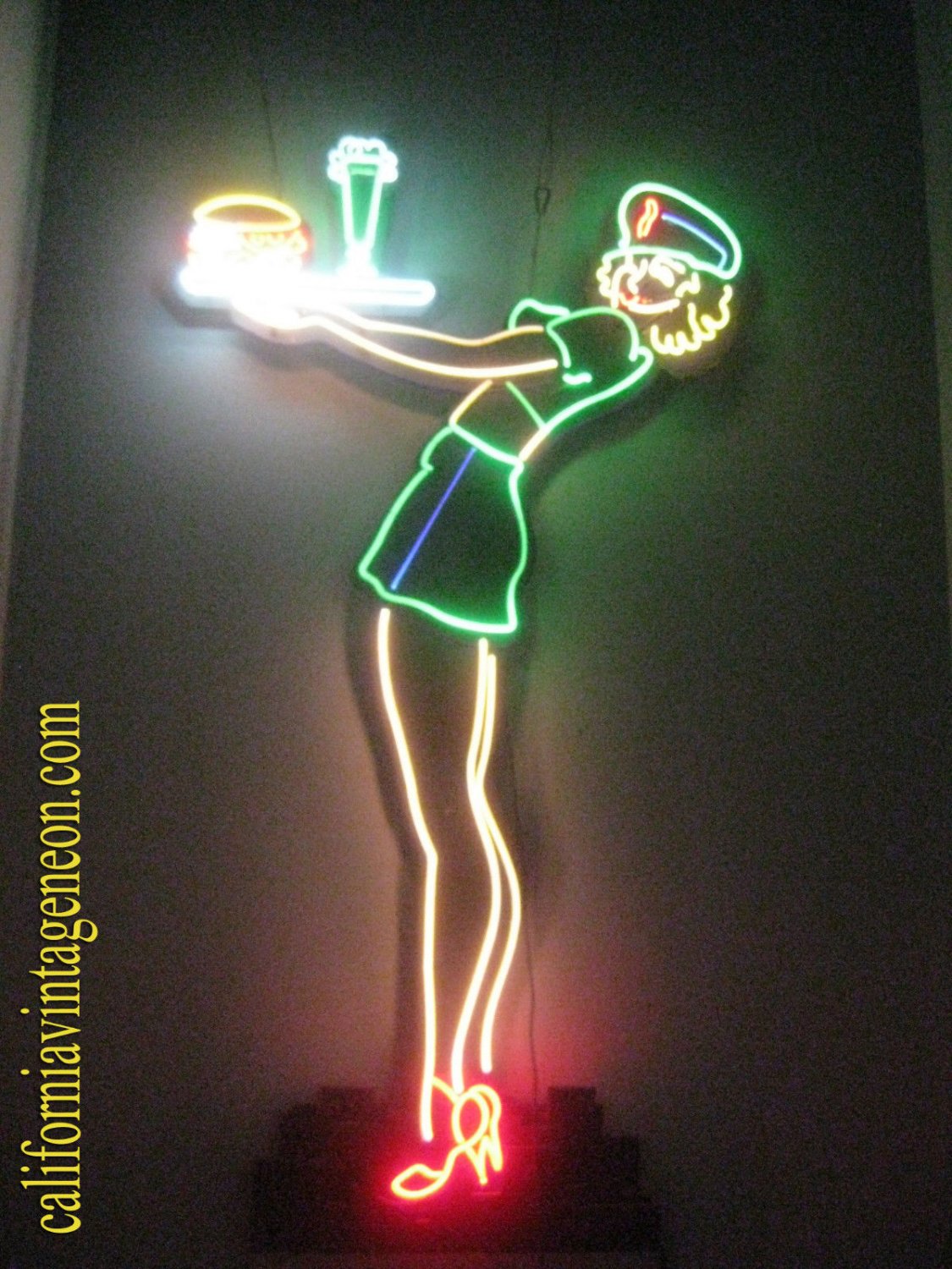 LARGE Vintage 50's style Retro WAITRESS Neon Sign GORGEOUS! / Drive-in ...