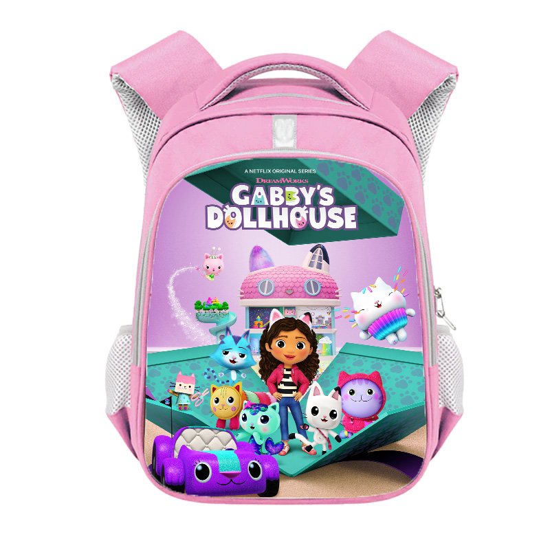 Gabby's Dollhouse Cartoon 16" Kids Girls School Book Travel Bag ...