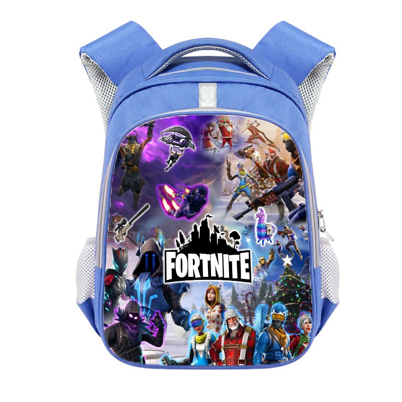 Fortnite Battle Royale 16" Kids School Book Travel Bag Backpack Blue #00