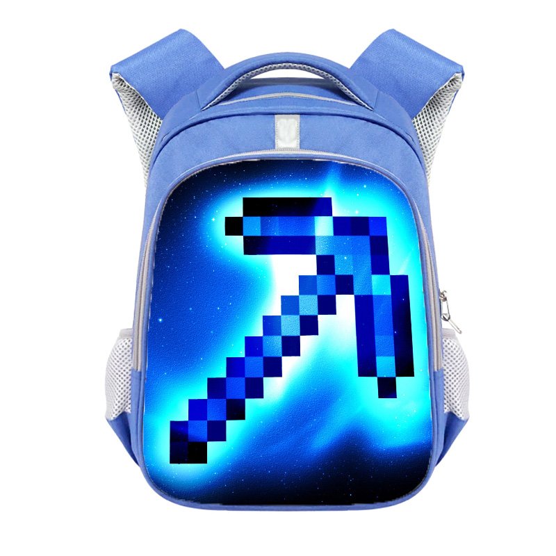 Minecraft Creeper Diamond Pickaxe 16" Kids School Book Travel Bag ...