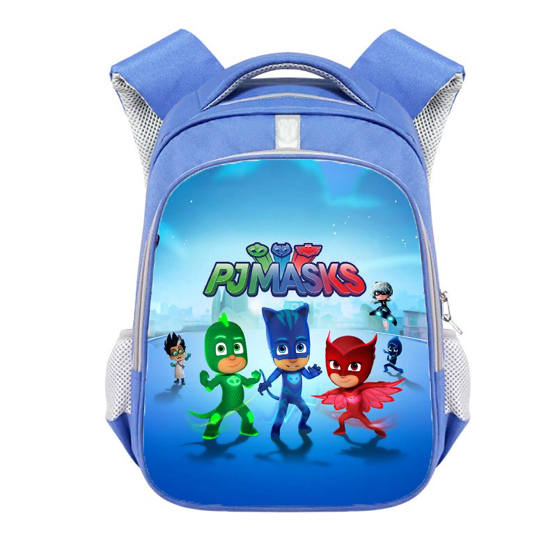 PJ Masks Cartoon 16" Kids School Book Travel Bag Backpack Blue #01