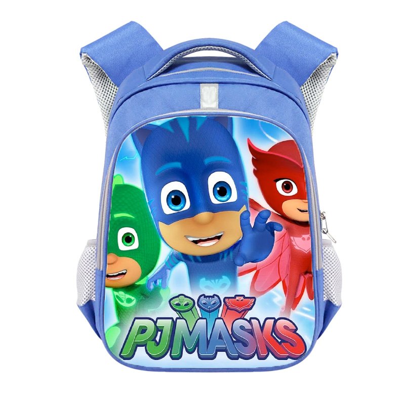 PJ Masks Cartoon 16" Kids School Book Travel Bag Backpack Blue #03