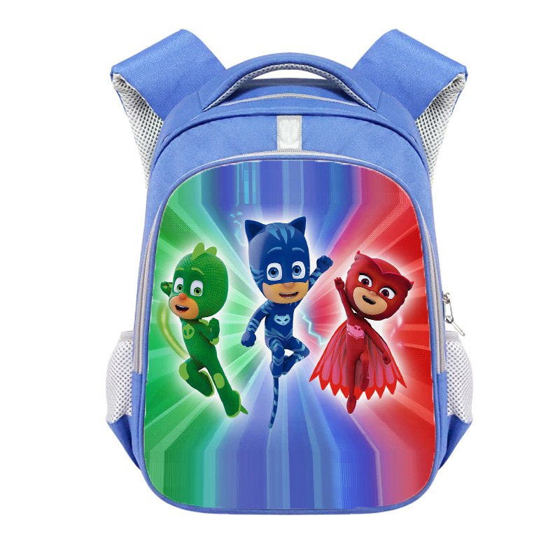 PJ Masks Cartoon 16" Kids School Book Travel Bag Backpack Blue #05