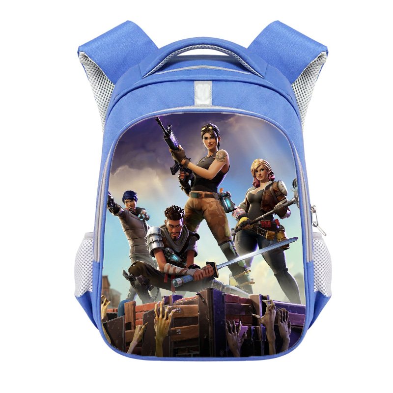 Fortnite Battle Royale 13" Kids School Book Travel Bag Backpack Blue #02