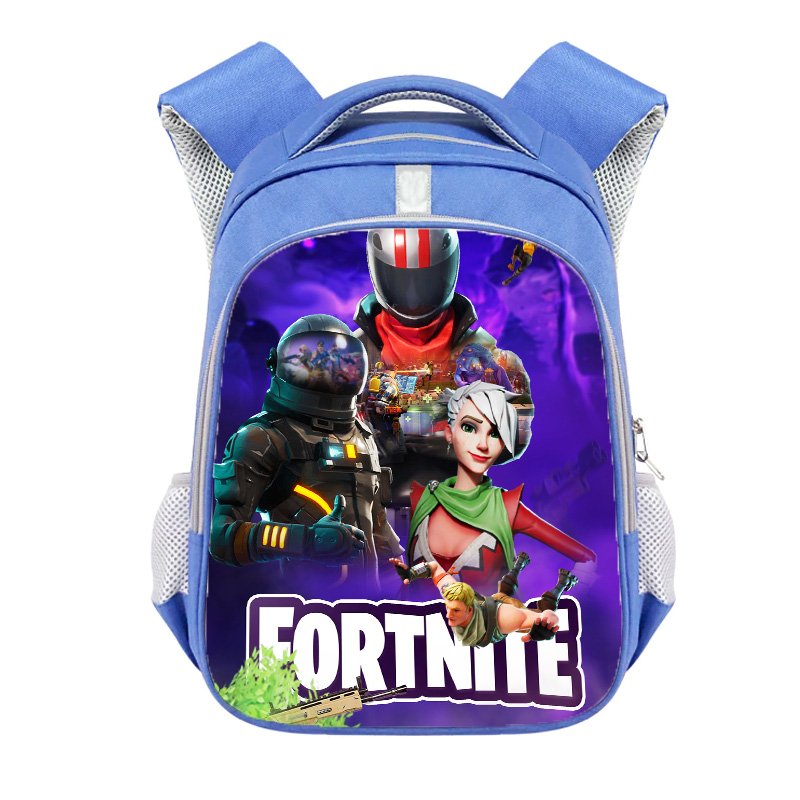 Fortnite Battle Royale 13" Kids School Book Travel Bag Backpack Blue #03