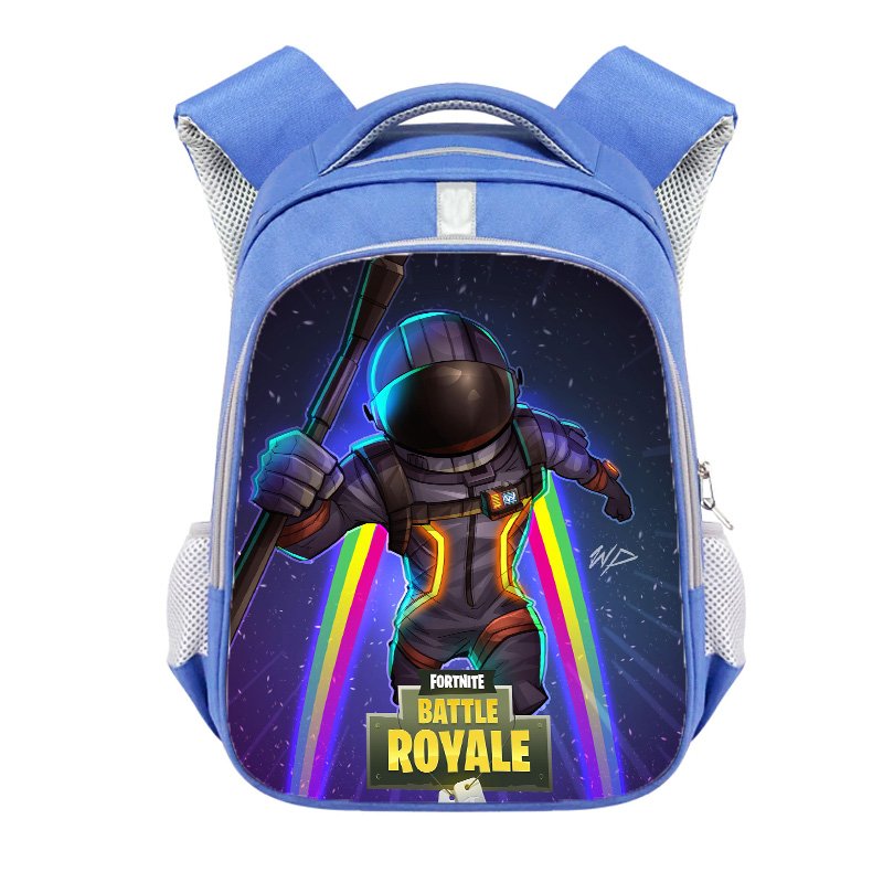 Fortnite Battle Royale 13" Kids School Book Travel Bag Backpack Blue #05