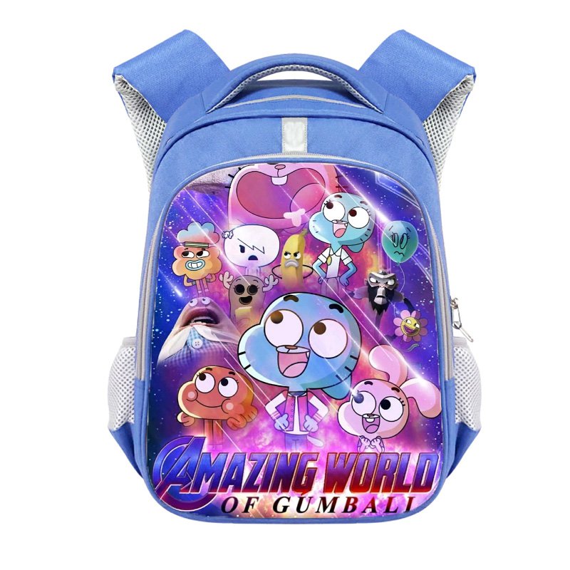 The Amazing World of Gumball Cartoon 13" Kids School Book Travel Bag ...