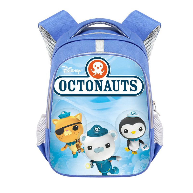 The Octonauts Cartoon 13" Kids School Book Travel Bag Backpack Blue #03