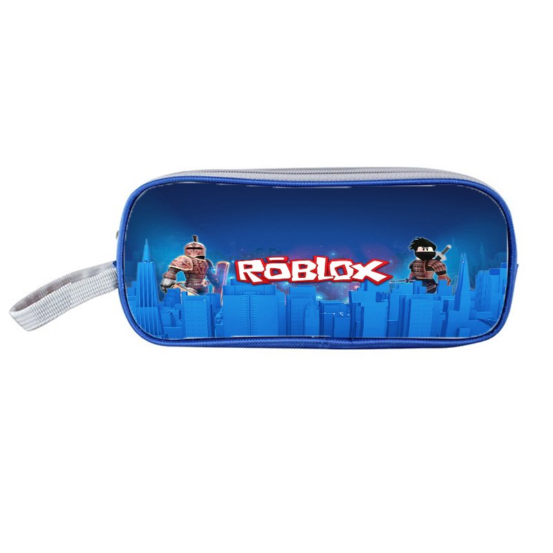 Roblox Kids School Book Stationery Pencil Case Bag Blue #03