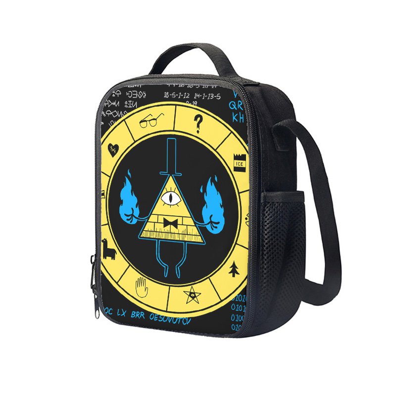 Gravity Falls Bill Cipher Cartoon 10" Kids School Travel Insulated ...