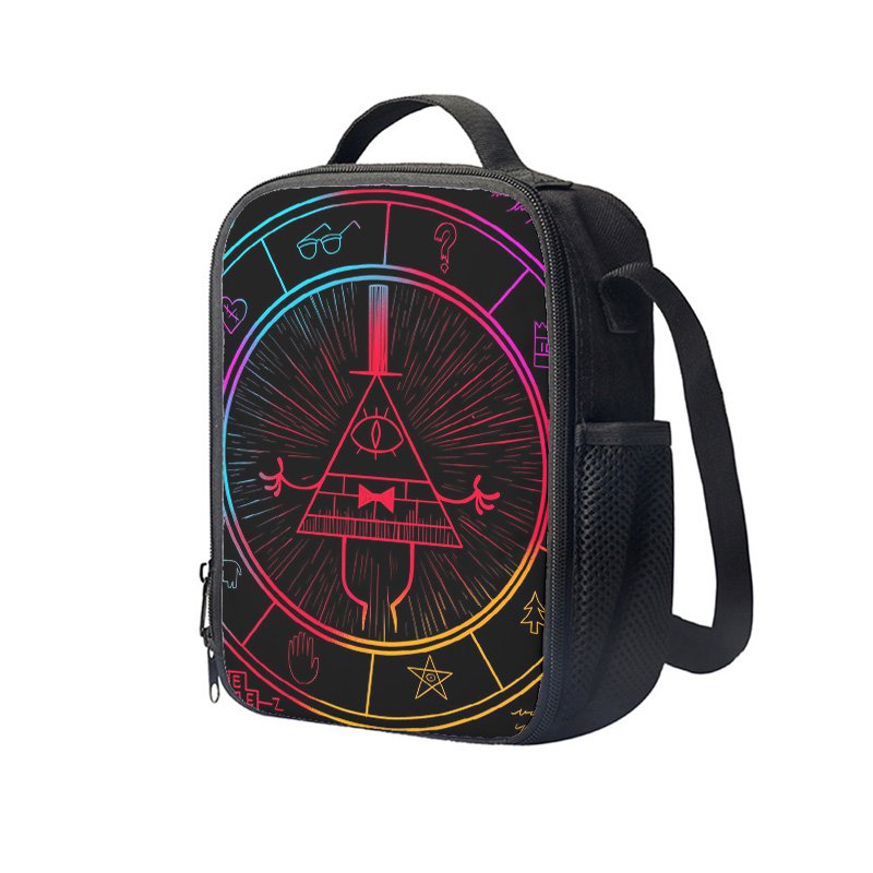 Gravity Falls Bill Cipher Cartoon 10" Kids School Travel Insulated ...