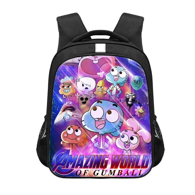 The Amazing World of Gumball Cartoon 16" Kids School Book Travel Bag ...
