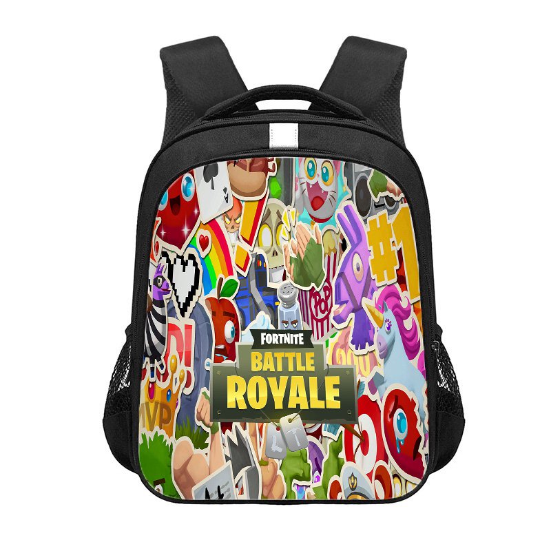 Fortnite Battle Royale 13" Kids School Book Travel Bag Backpack Black #10