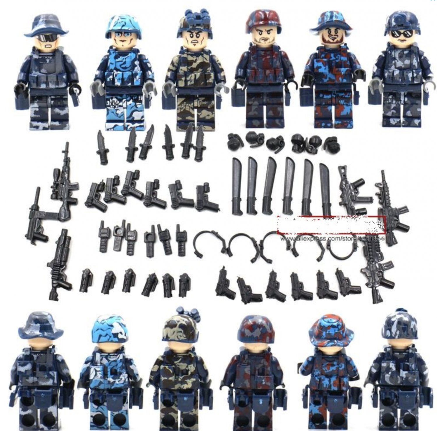 SWAT minifigures FBI recon squad Lego compatible