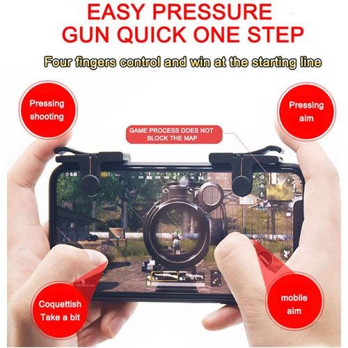 Mobile Phones Gaming Trigger L1R1 Fire Button Handle Shooter Controller C9
