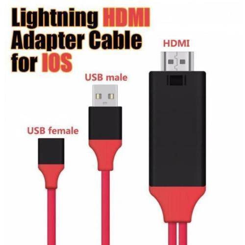 iPhone Screen To TV Cable HDMI 1080p IOS Adapter USB Charger Converter