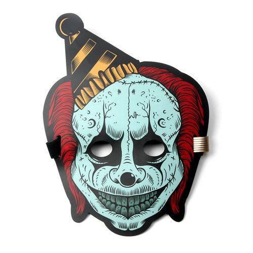 Sound Activated LED Luminous Full Face Clown Mask Light Up Dance Rave ...