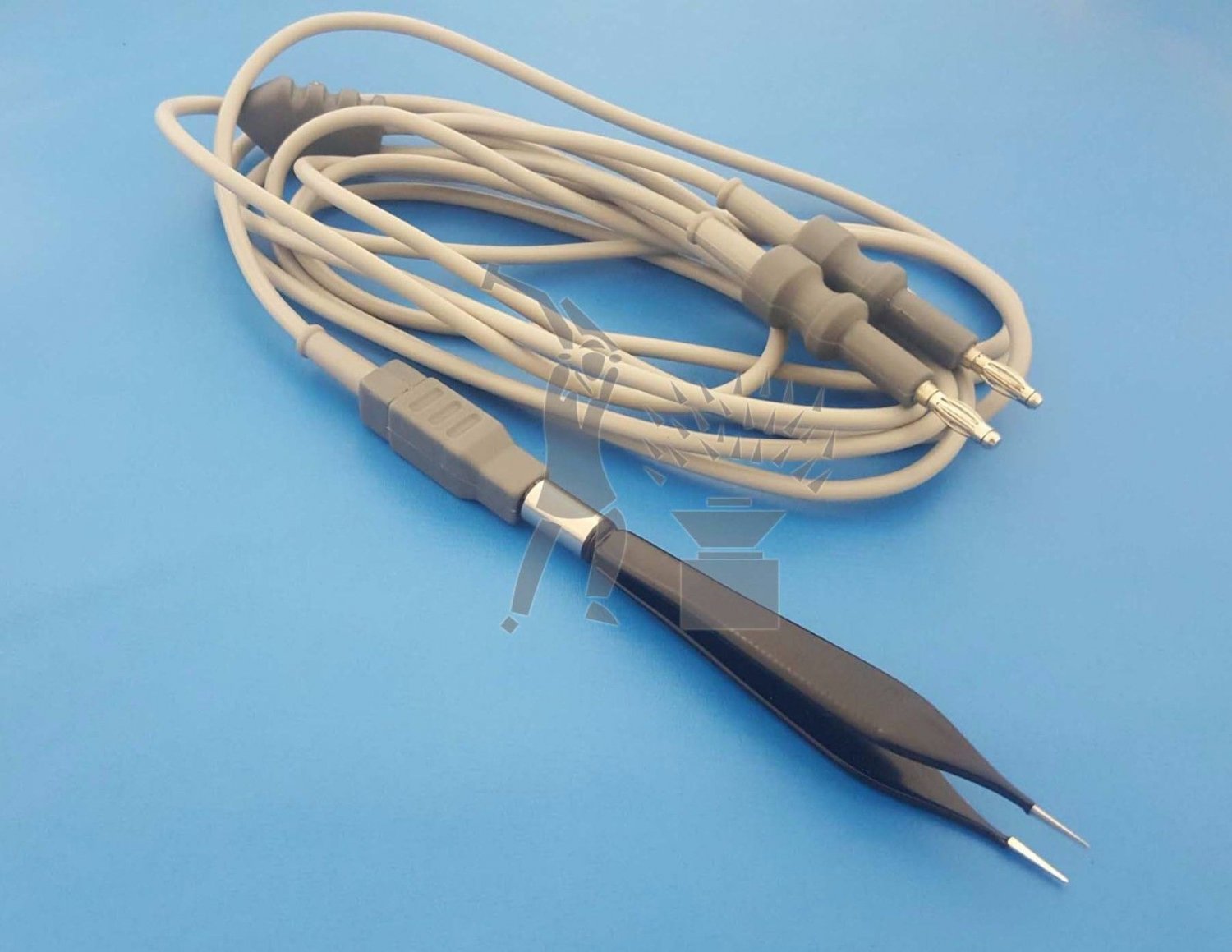 Adson Bipolar Forceps Non Stick Reusable 12 cm 0.5 mm Tip with Silicone ...