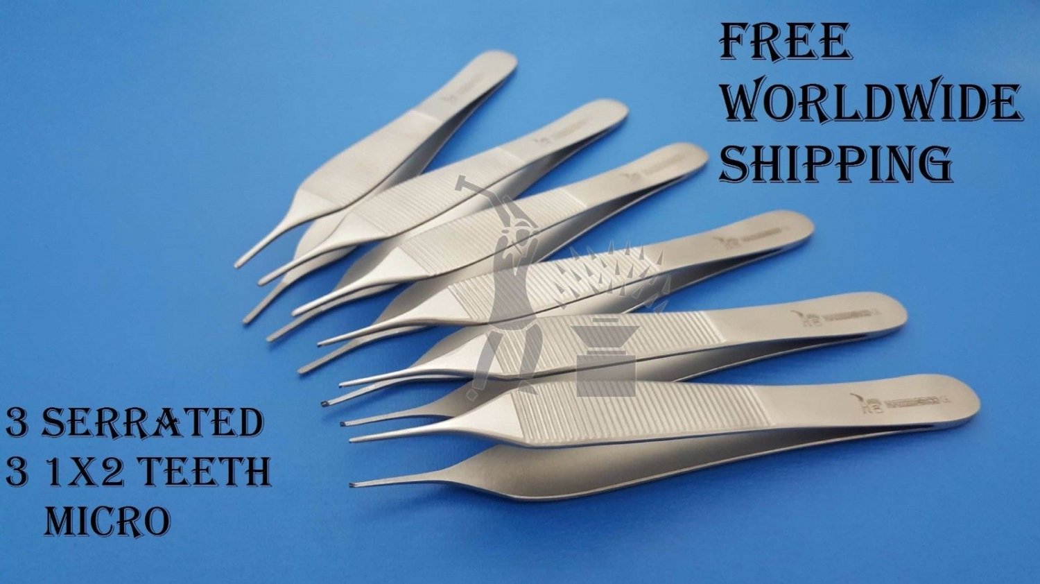 Adson Tissue Forceps Serrated & 1x2 Teeth Delicate Micro Surgical ...