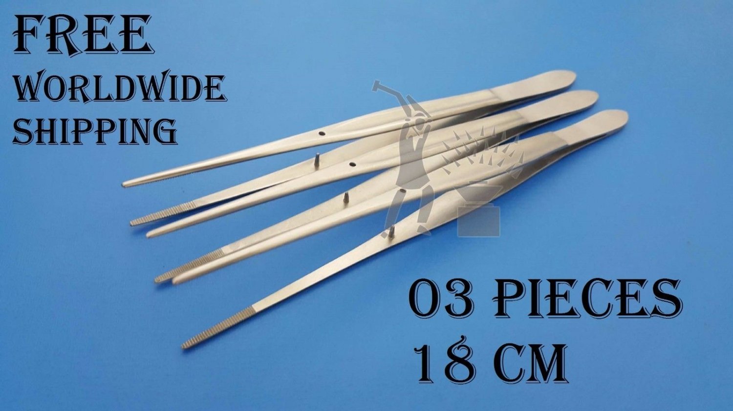 Dissecting Tissue Forceps Serrated Surgical Dental Forceps 3 Pieces ...