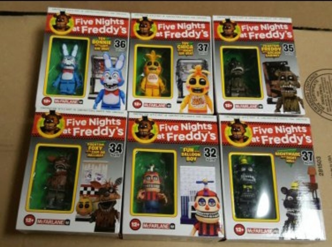 Complete Set of 6 - Five Nights At Freddy's FNaF 2016 McFarlane Toy ...
