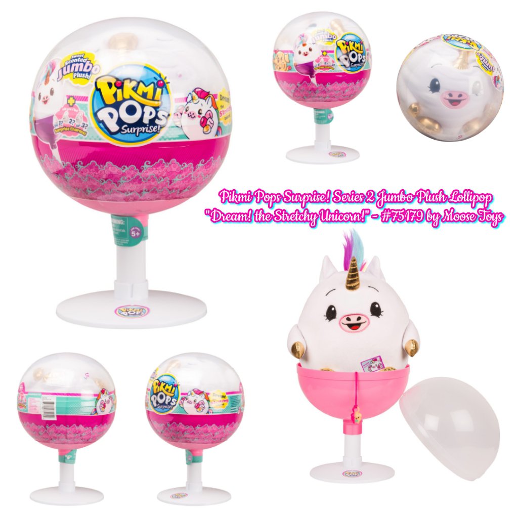 Set of 2 Pikmi Pops Surprise! Series 2 Jumbo Plush in Lollipop by Moose ...