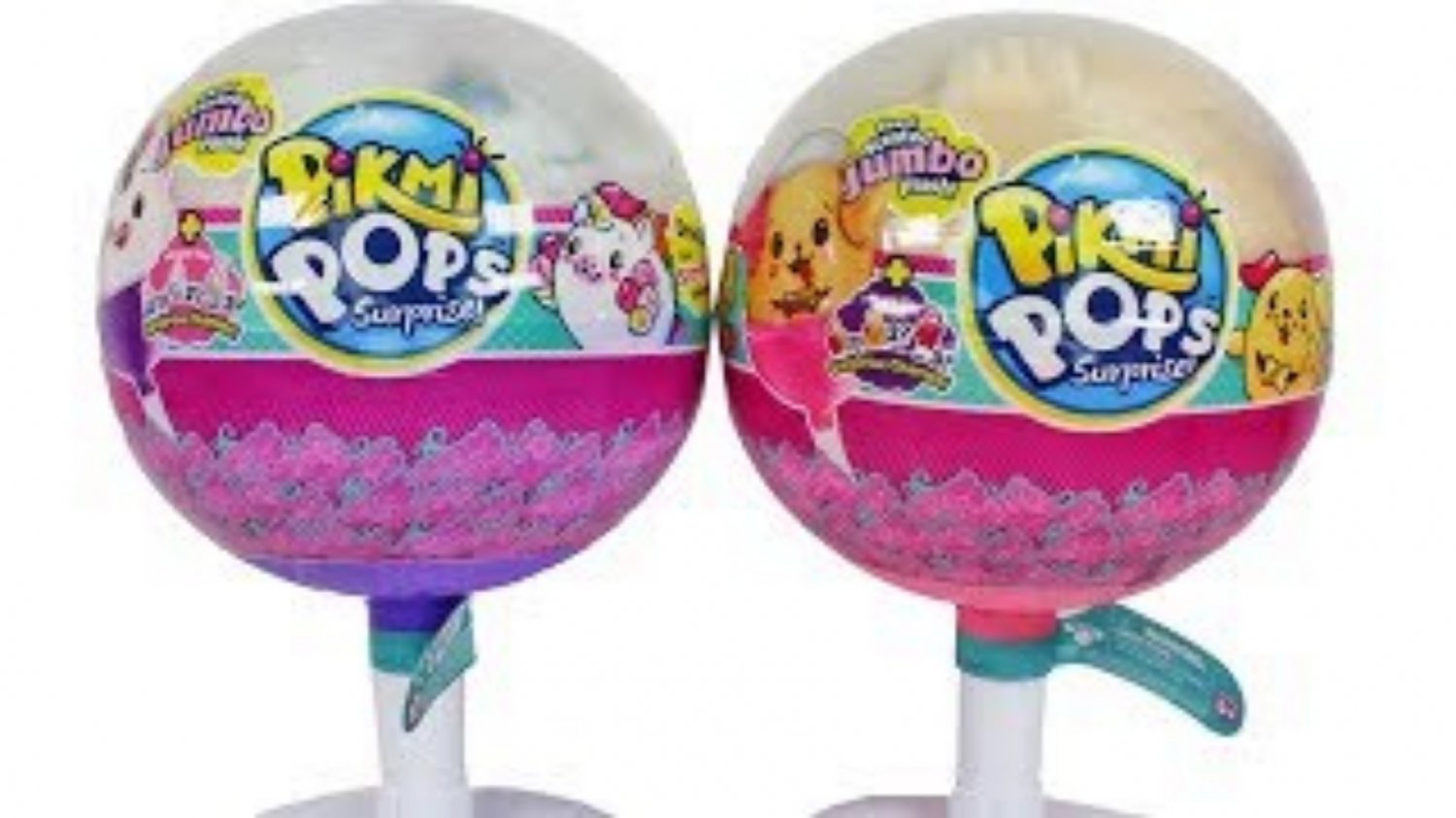 Set of 2 Pikmi Pops Surprise! Series 2 Jumbo Plush in Lollipop by Moose ...