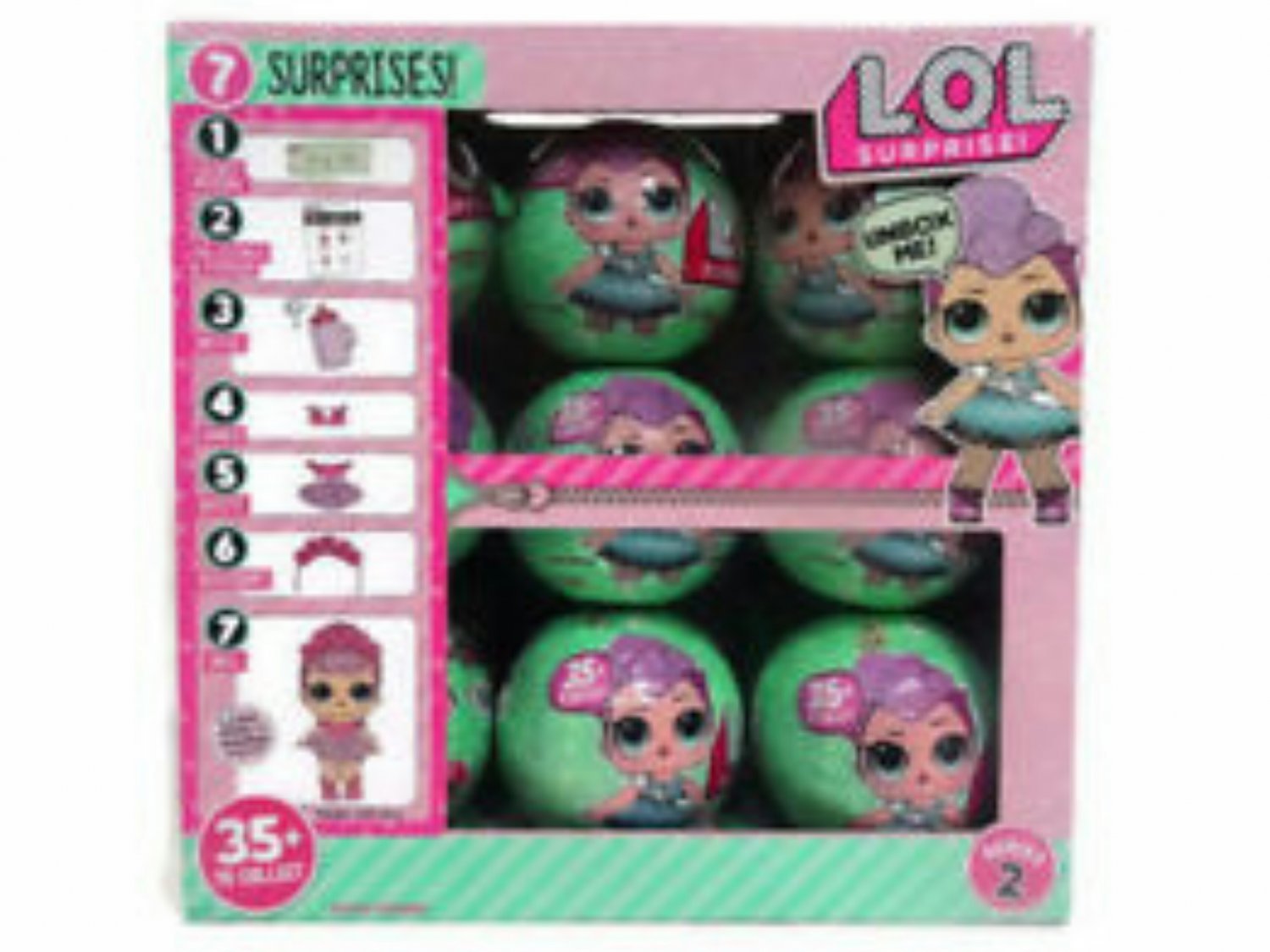 L.O.L. LOL Surprise! Doll 7 Layers Series 2.2 Miss Punk By MGA ×2 ...