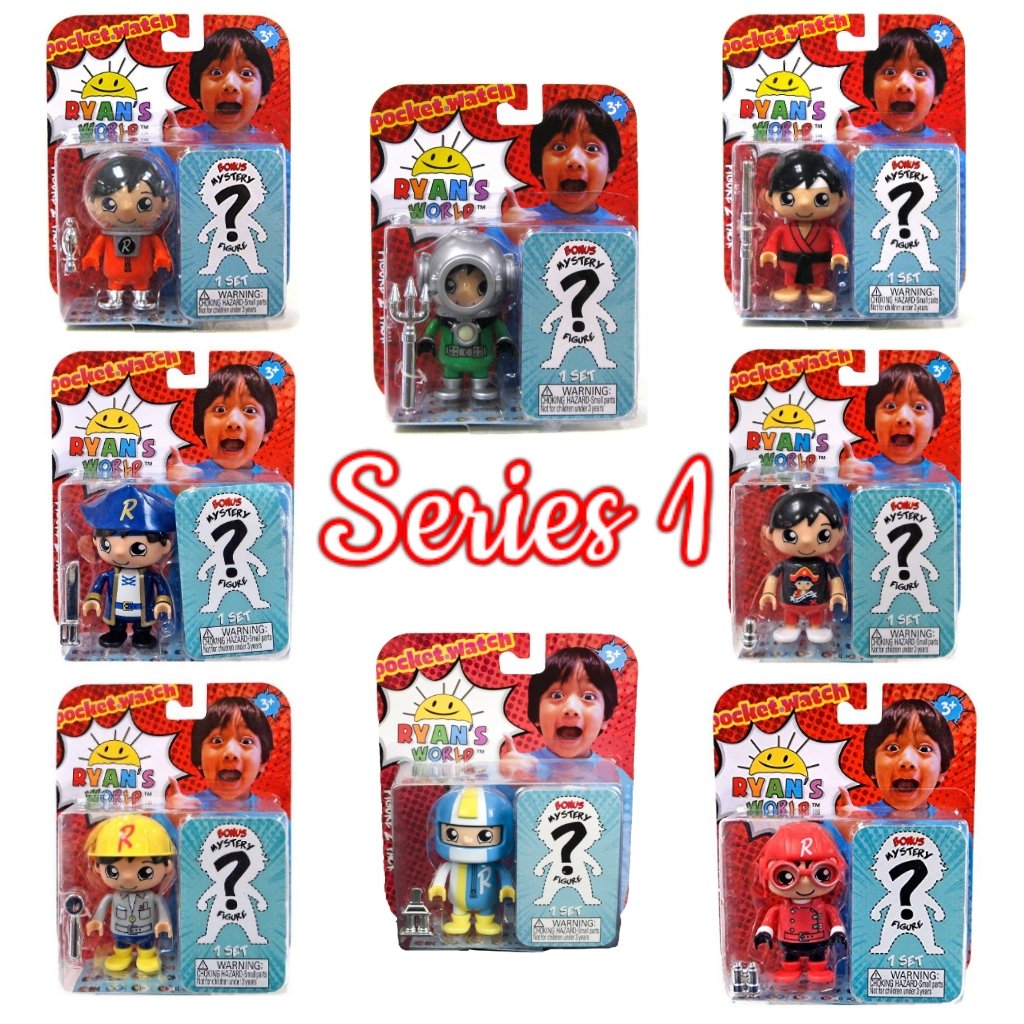 Ryan’s World 3" Mystery 2-Pack Figures by Bonkers Toy #704 - ×8 Sealed Sets