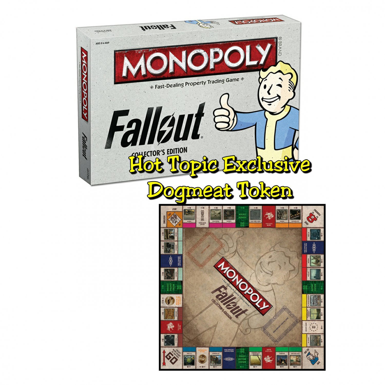 USAopoly MONOPOLY: Fallout Collector's Edition - Hot Topic Exclusive Dogmeat Token