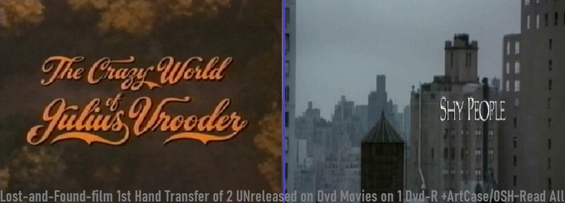 Barbara Hershey 74/87 duo~The Crazy World of Julius Vrooder~Shy People ...