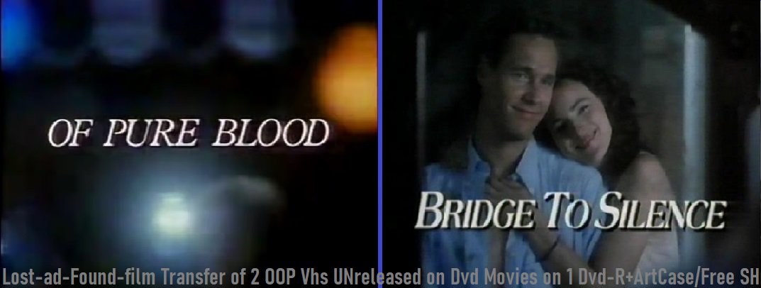 Lee Remick 80s Tv Movie duo~Of Pure Blood,McGoohan & Bridge to Silence ...