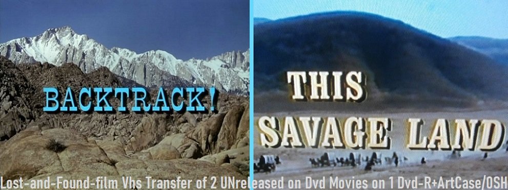 Western 1969 Tv Movie duo~Backtrack,McClure & This Savage Land,GeorgeC Scott~2on1 Dvd -R+ArtCase/0SH