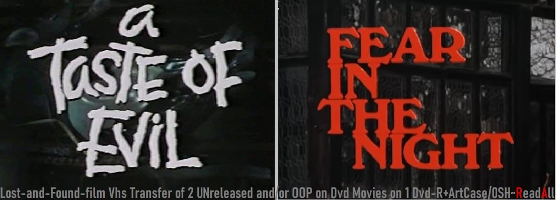 Jimmy Sangster 70s Movie duo~A Taste of Evil,Parkins & Fear in the ...