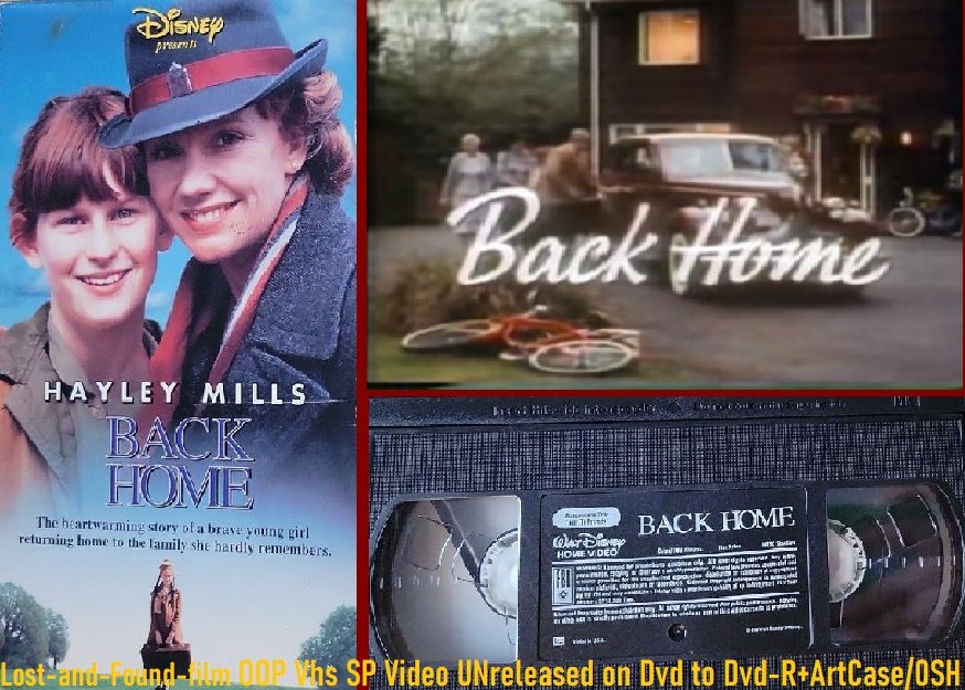 Back Home~1989 Disney Tv Movie~Dvd -R+ArtCase~Hayley Mills & Carr,Jean Anderson,Brenda Bruce~0SH