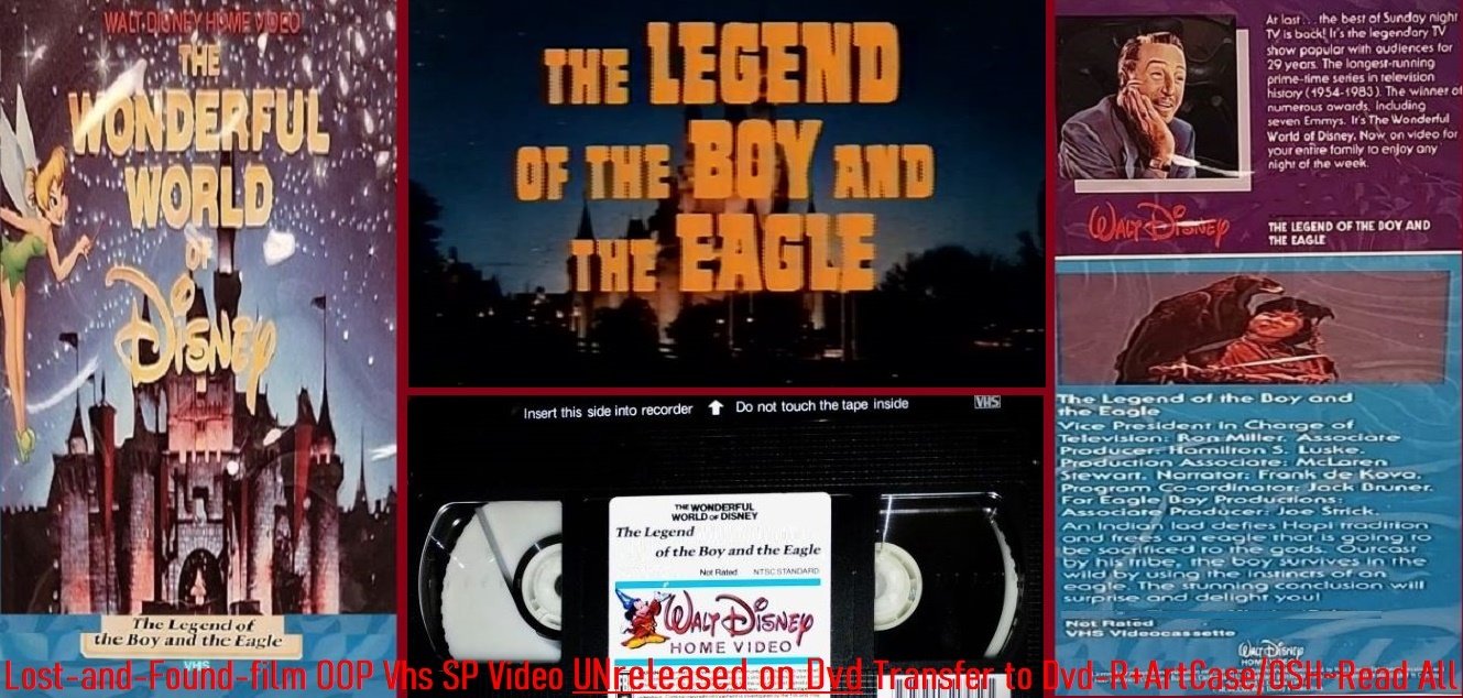 Legend of the Boy and Eagle~1968~Magical,Wonderful World Disney~Dvd -R+ArtCase/0SH~Hopi Story~ReadAd