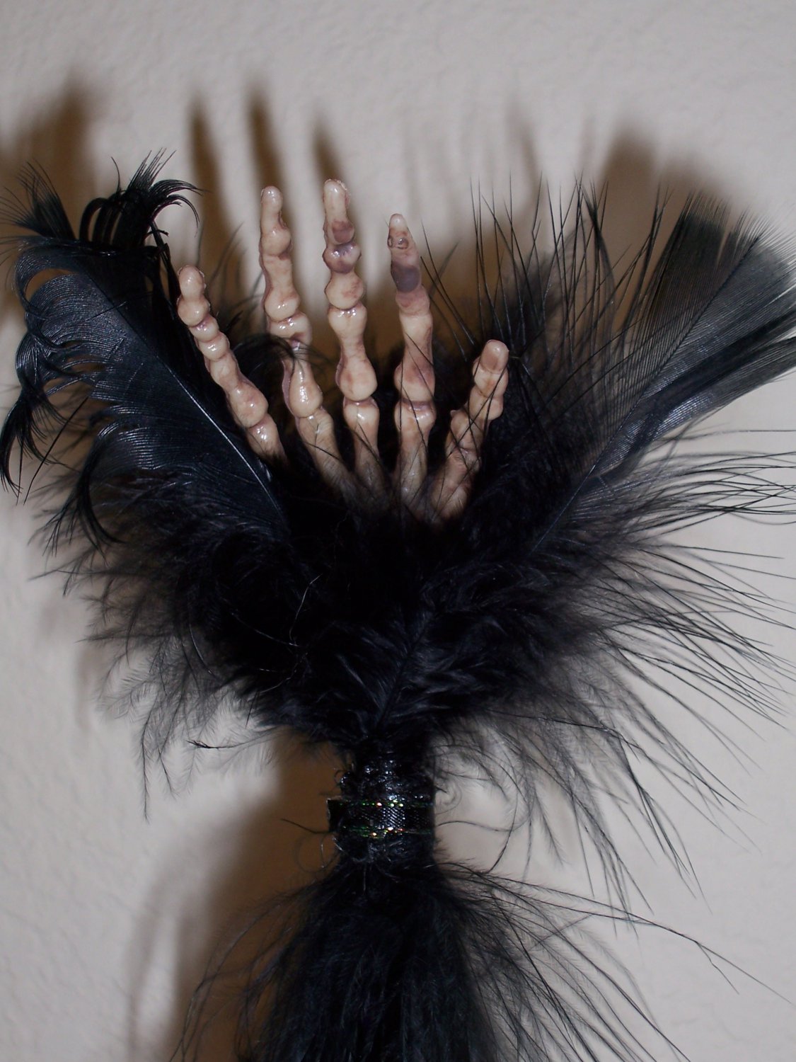 Spooky Pens - 3 Skeleton Hand feather pens