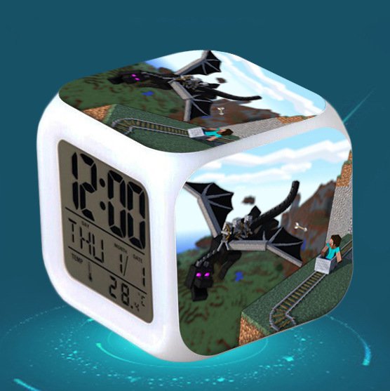 Minecraft #31 LED clock Digital Alarm Clock Kids