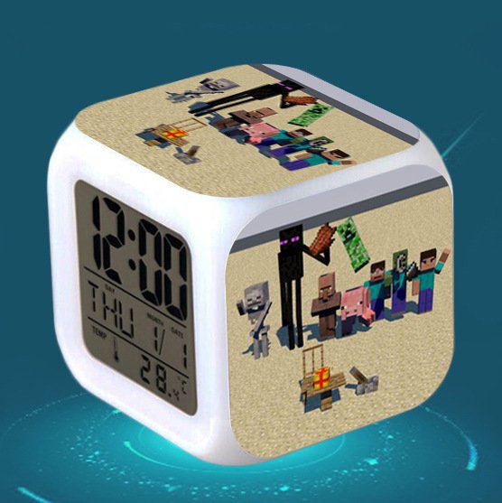 Minecraft #32 LED clock Digital Alarm Clock Kids