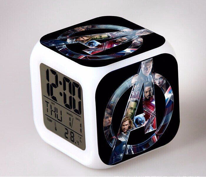 Marvel Avengers #12 LED clock Digital Alarm Clock Kids