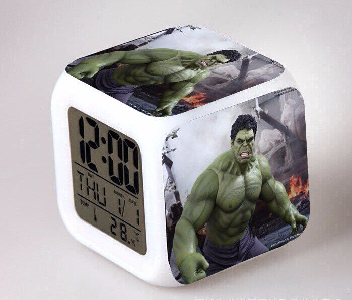 Marvel Avengers #18 LED clock Digital Alarm Clock Kids
