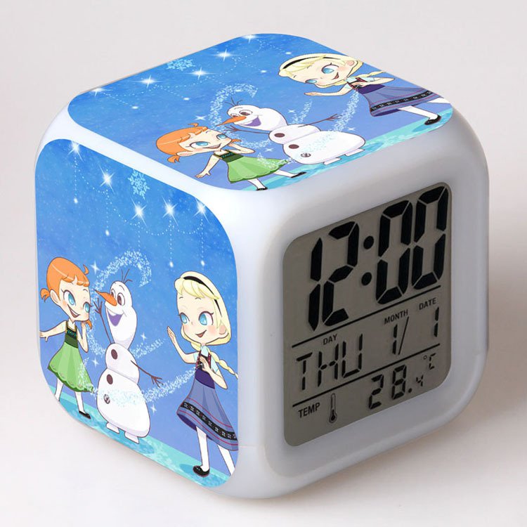 Anna and Elsa Frozen #13 LED clock Digital Alarm Clock Kids Gift for ...