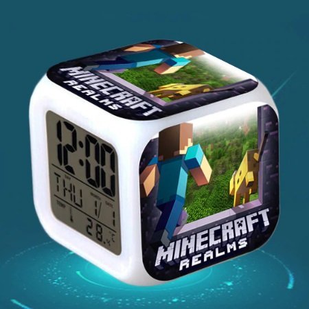 Minecraft #46 LED clock Digital Alarm Clock Kids