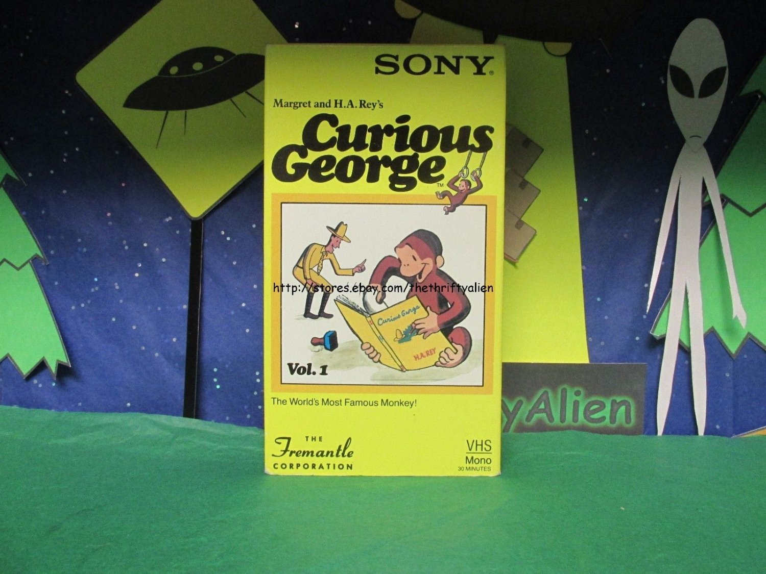 Sony CURIOUS GEORGE VHS tape Vol 1 Fremantle Corp Worlds Most Famous Monkey