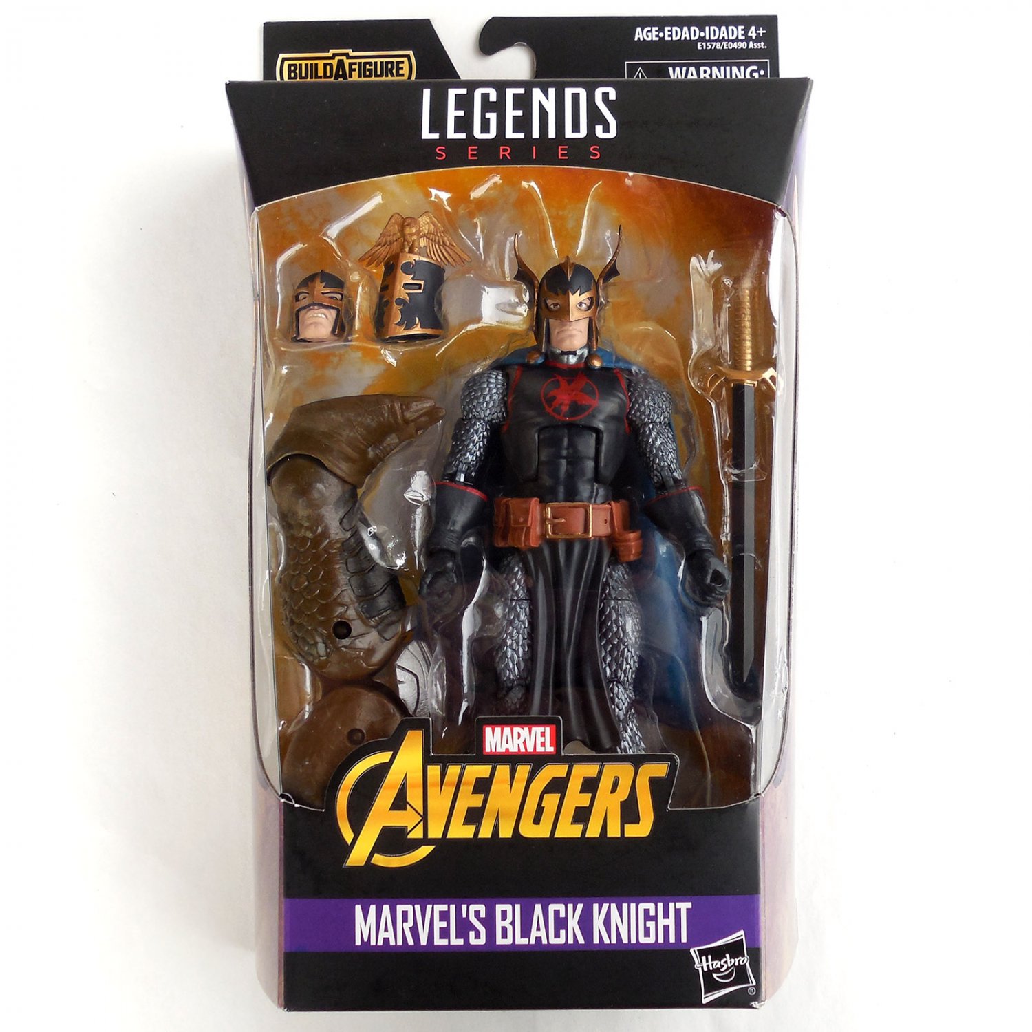 Avengers Marvel Legends Cull Obsidian Series Black Knight Action Figure