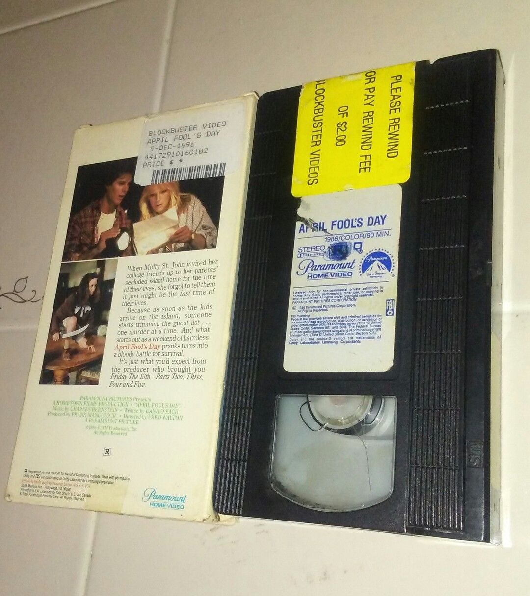 APRIL FOOL'S DAY ON VHS! Plays Great!