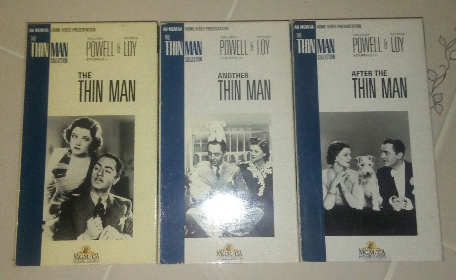 All 3 THIN MAN MOVIES ON VHS!! All Play Great!! From Private Collection!