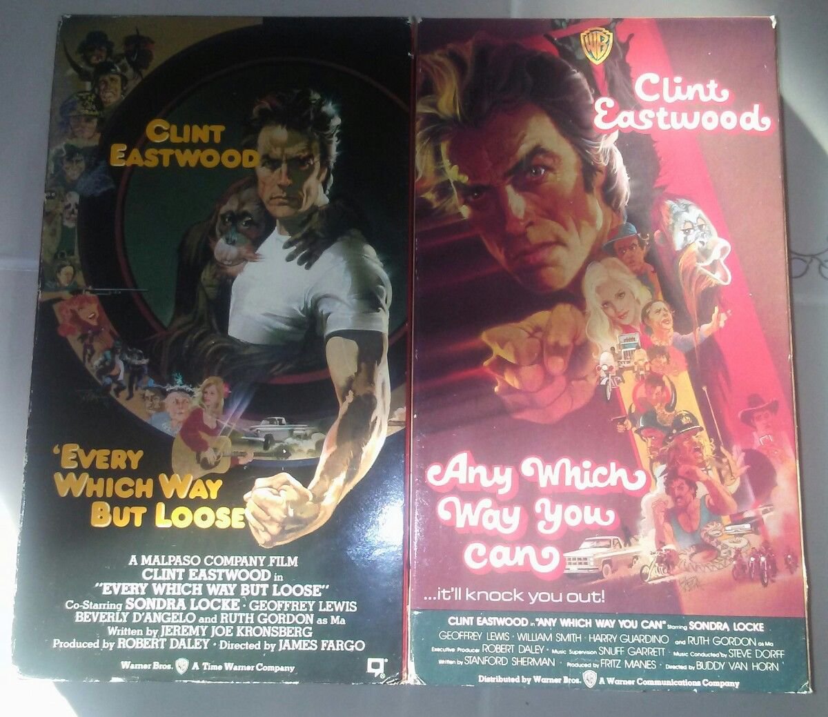 2 CLASSIC CLINT EASTWOOD VHS!! EVERY WHICH WAY BUT LOOSE & ANY WHICH ...