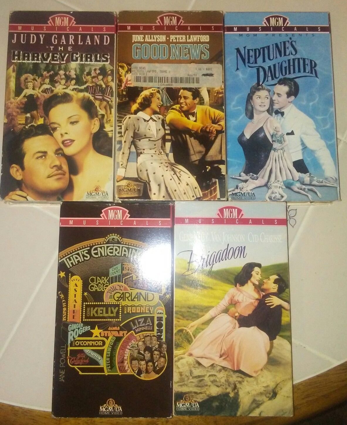 5 Original VHS!! MGM MUSICALS!! Collector's Series!! All Play Great!!